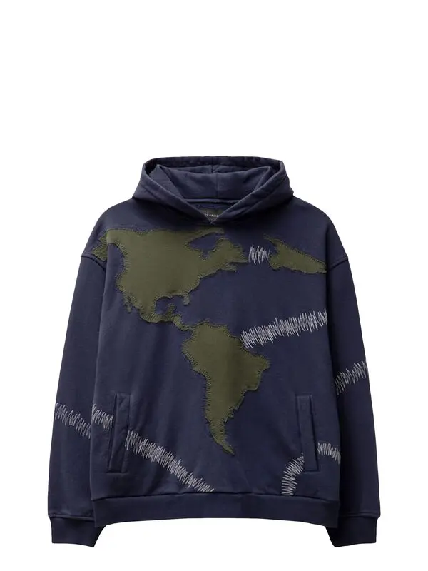 WHO DECIDES WAR BY EV BRAVADO Pangia Hooded Pullover - Blue