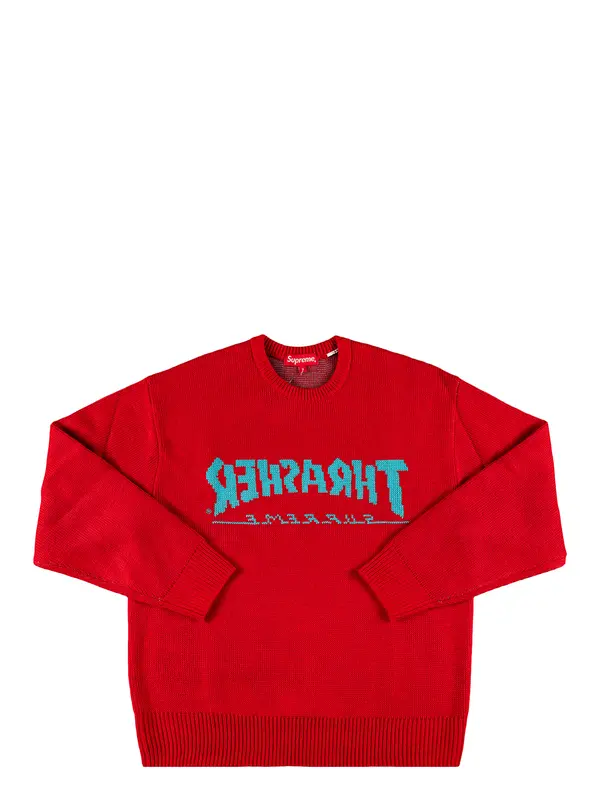 Supreme X Thrasher Pullover Sweater - Red