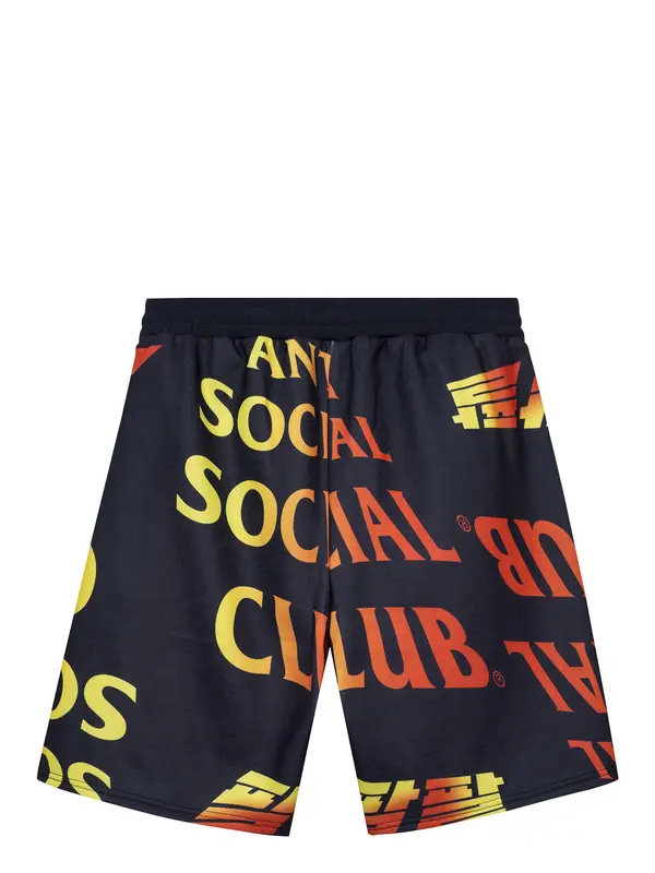 ANTI SOCIAL SOCIAL CLUB Whisped Terry Fleece Shorts - Black