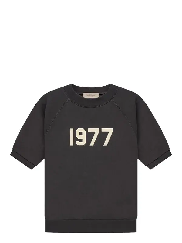 Fear Of God Short-sleeve Raglan Crewneck 'iron - Black