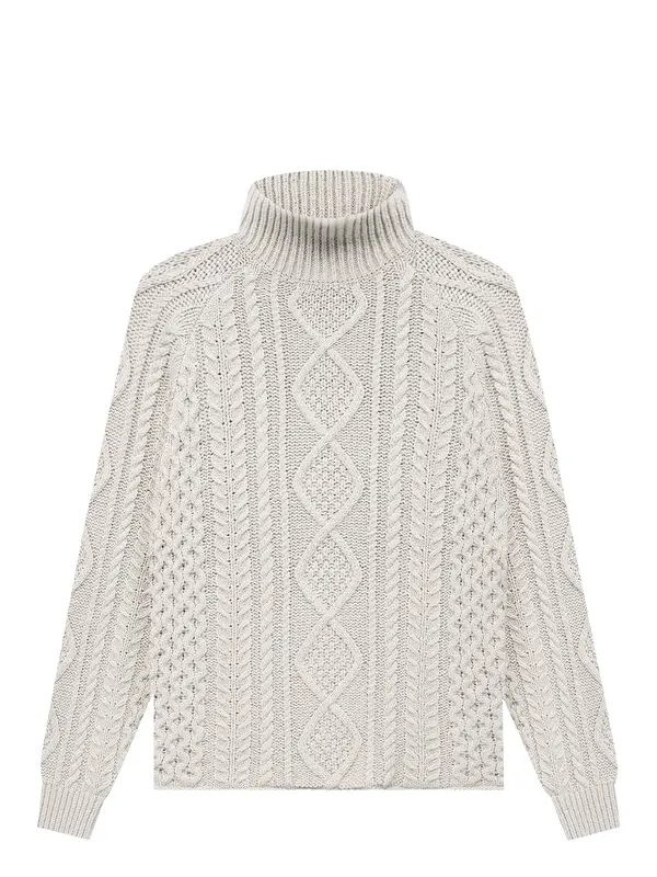 Fear Of God Cable Knit Turtleneck - Cream
