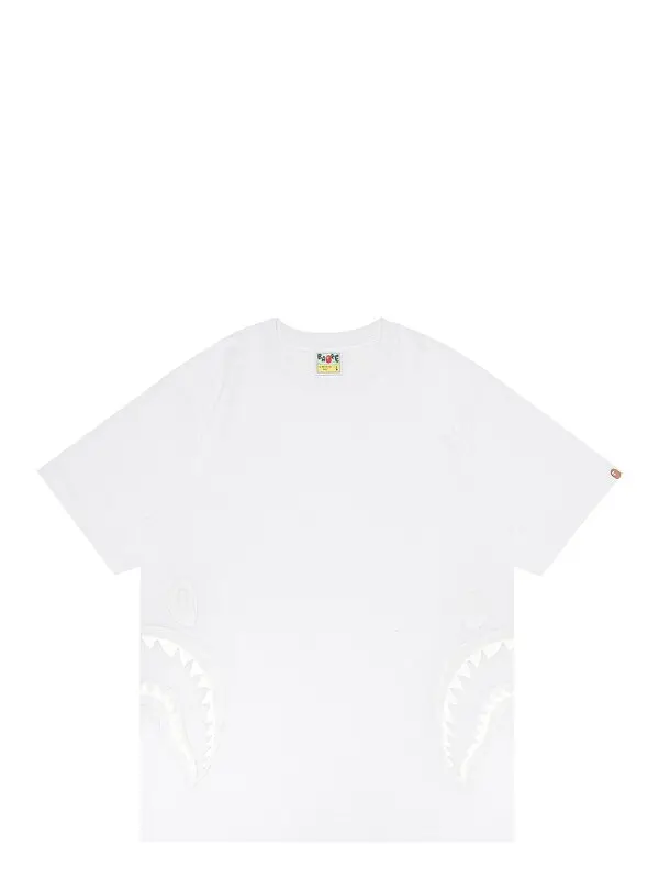 A BATHING APE Exclusive Side Shark Tee - White