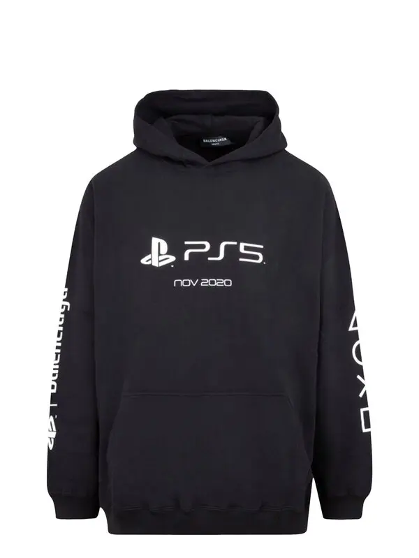 Balenciaga Playstation Boxy Hoodie - Black