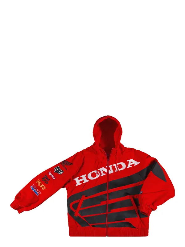 Supreme X Honda X Fox Racing Puffy Zip Up Jacket - Red