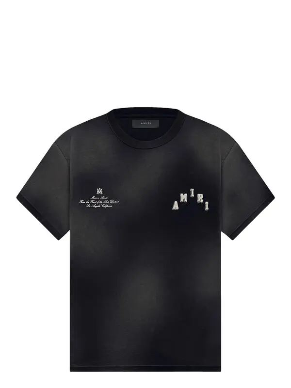 Amiri Vintage Collegiate Tee - Black