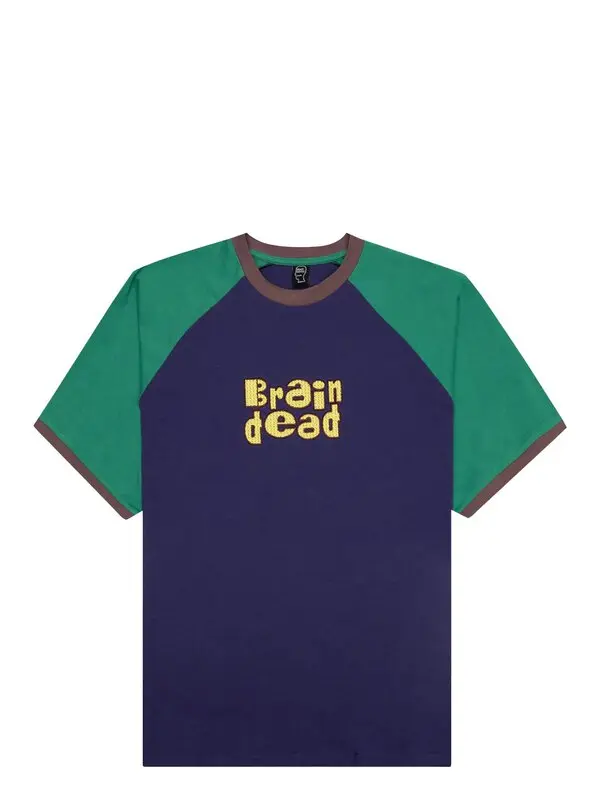 BRAIN DEAD Field Raglan Tee - Blue