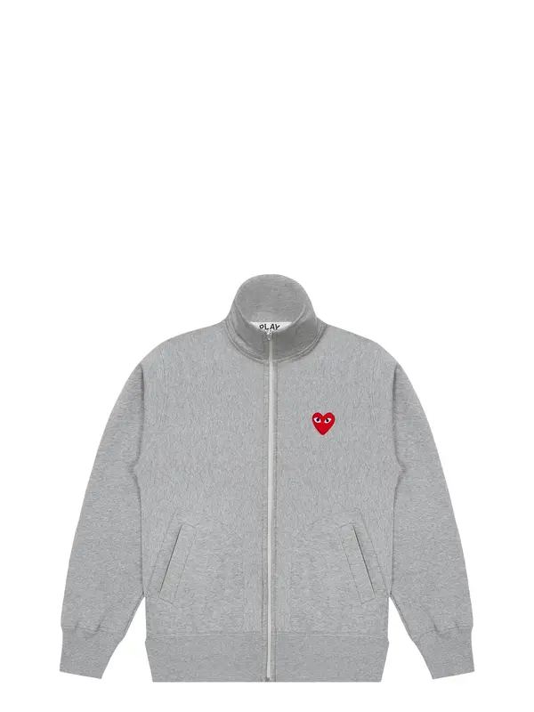 Play Comme Des Garcon Zip Up Sweatshirt - Grey