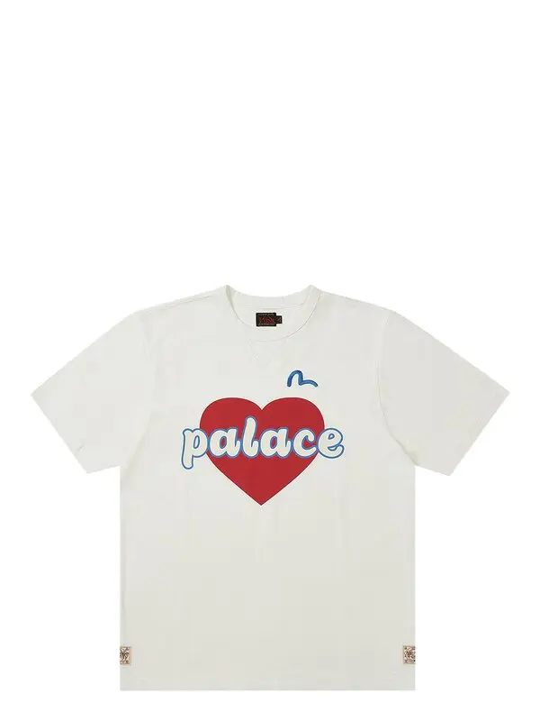 PALACE X Evisu Heart T-shirt - White