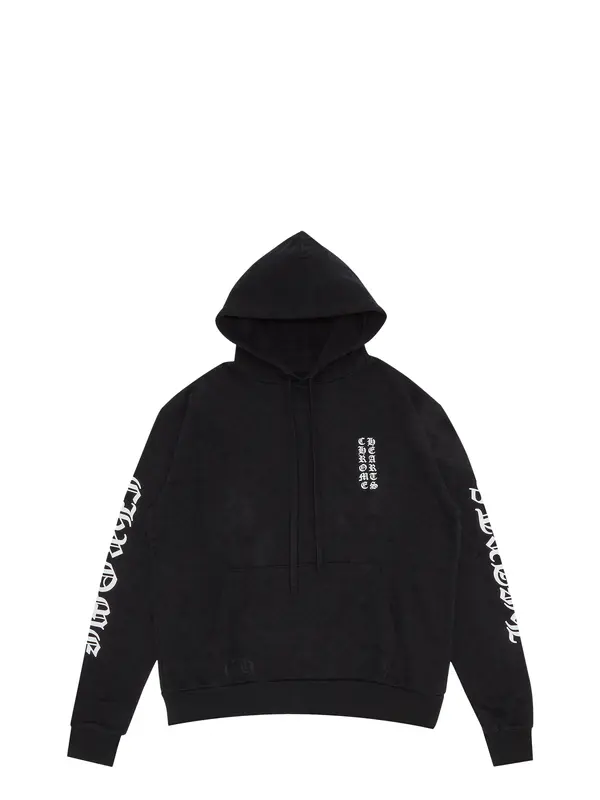 Chrome Hearts Plus Cross Allover Print Horseshoe Logo Hoodie - Black