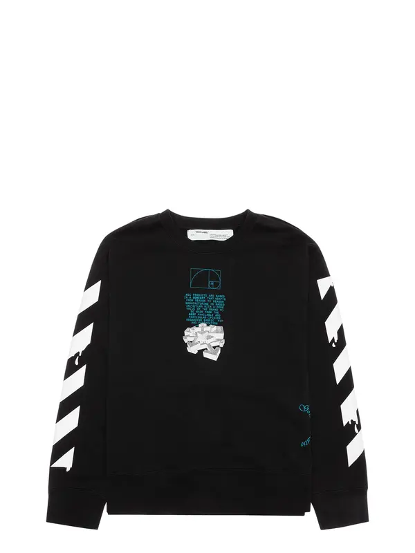 Off-White Dripping Arrows Incompiuto Crewneck - Black