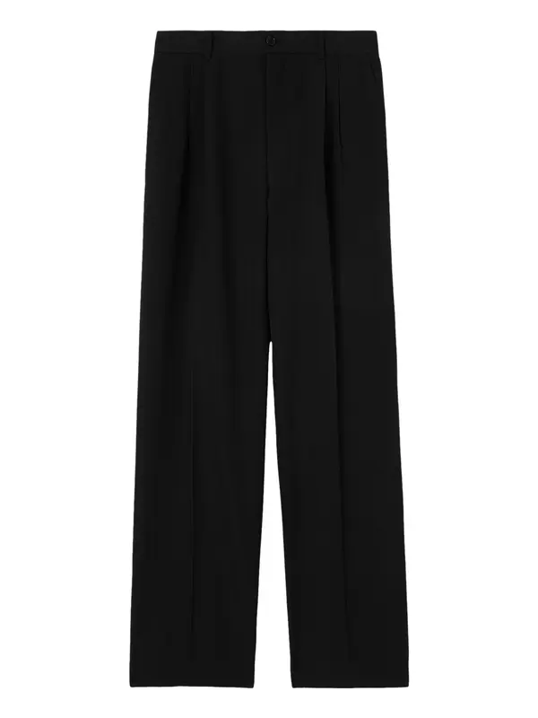 Burberry Wool Twill Tailored Trousers - Black