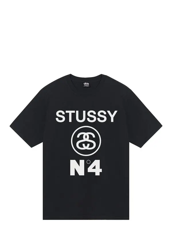 StÜssy No.4 Pigment Dyed Tee - Black