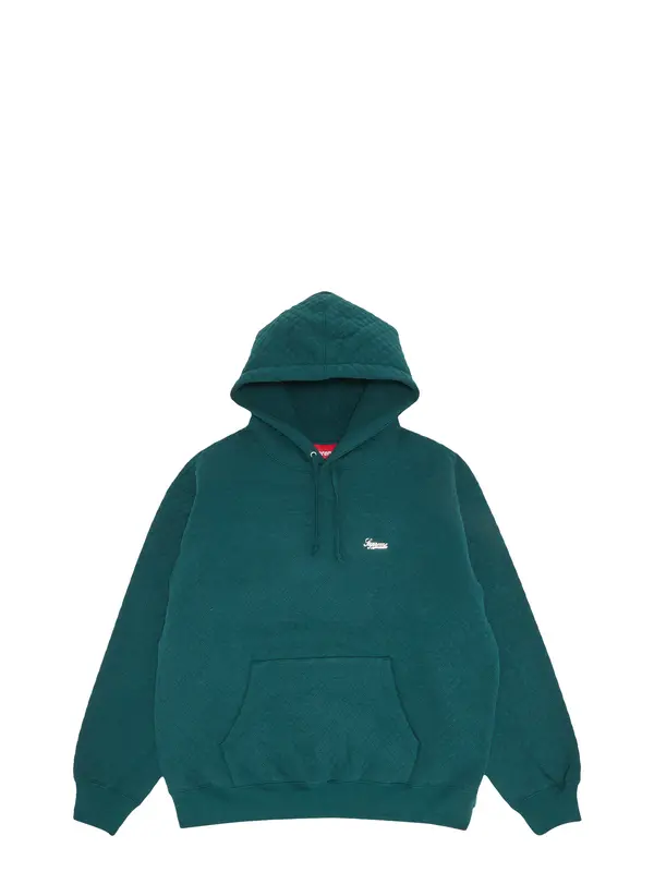 Supreme Micro Quilted Hooded Sweatshirt 'dark Pine - Green