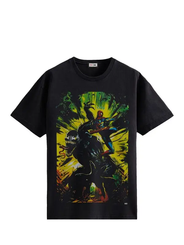 Kith For Spider-man Venom Battle Vintage Tee - Black