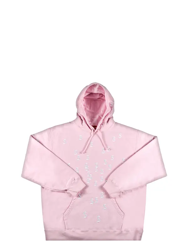 Supreme Embroidered Hooded Sweatshirt - Pink