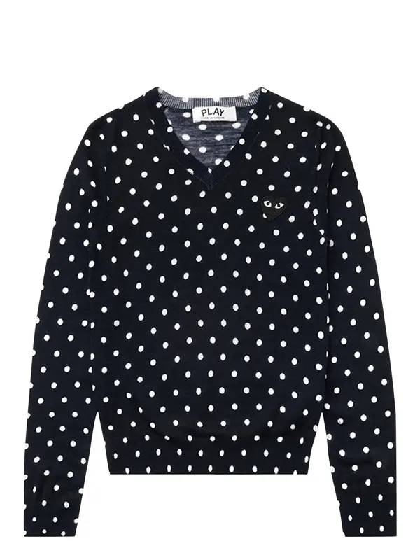 Play Comme Des Garcon Polka Dot Sweater - Blue