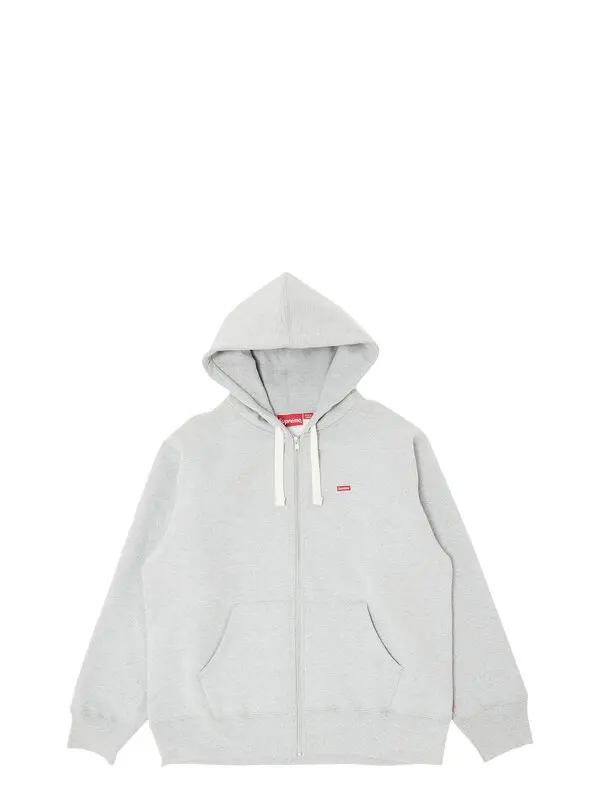 Supreme Drawcord Zip Up Hooded Sweatshirt - Grey