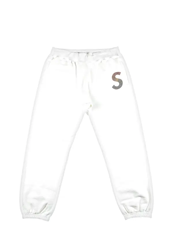 Supreme X Swarovski Logo Sweatpant - White