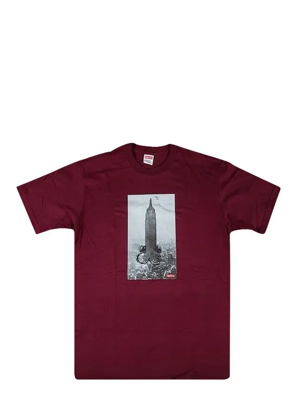 Supreme Mike Kelley The Empire State Building T-shirt 'burgundy - Red