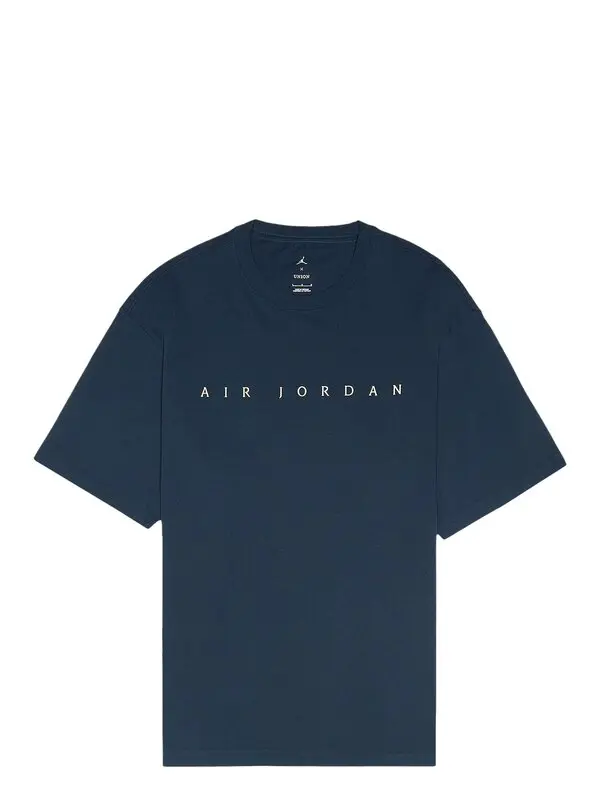 JORDAN X Union T-shirt 'college Navy/coconut Milk - Blue