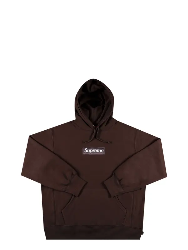 Supreme Box Logo Hooded Sweatshirt - Brown