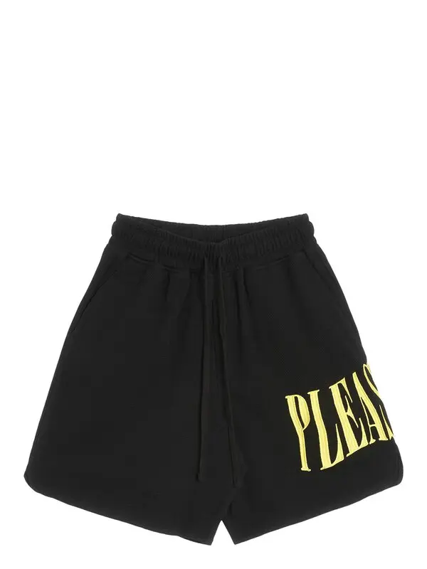 PLEASURES Twitch Waffle Knit Short - Black