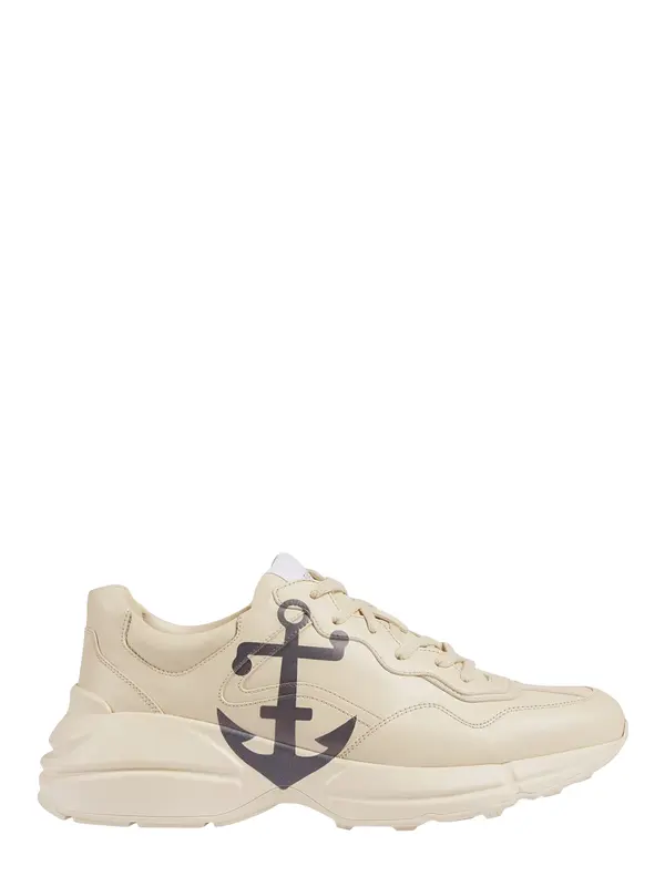Gucci Rhyton Anchor Sneakers - Cream