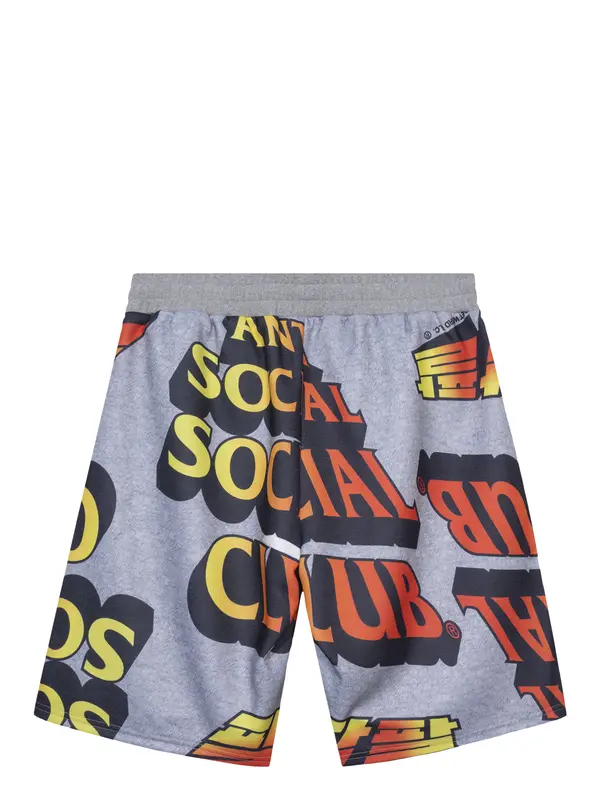ANTI SOCIAL SOCIAL CLUB Whisped Terry Fleece Shorts - Grey