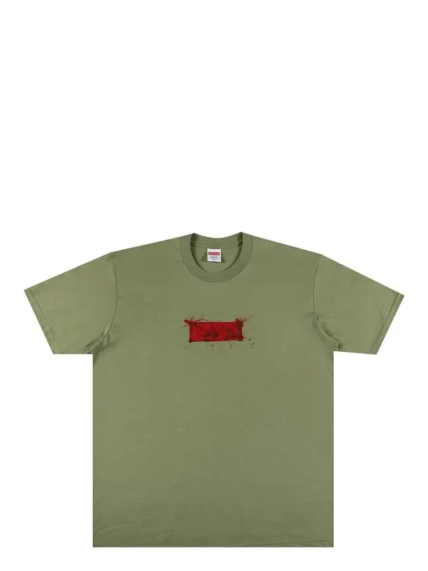 Supreme Ralph Steadman Box Logo Tee 'light Olive - Green