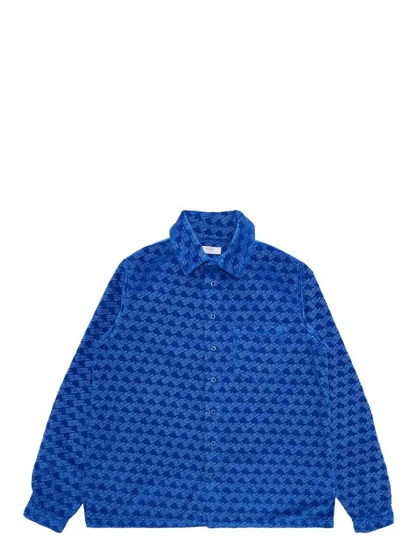 ERL Embossed Corduroy Shirt - Blue