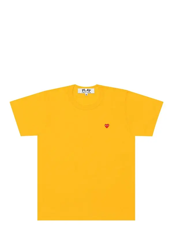 Play Comme Des Garcon Small Heart T-shirt - Yellow