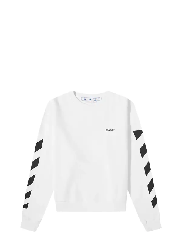 Off-White Diagonal Helvetica Oversized Sweatshirt - White