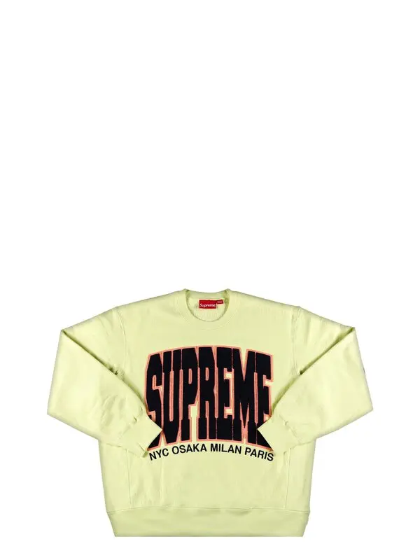 Supreme Cities Arc Crewneck - Yellow