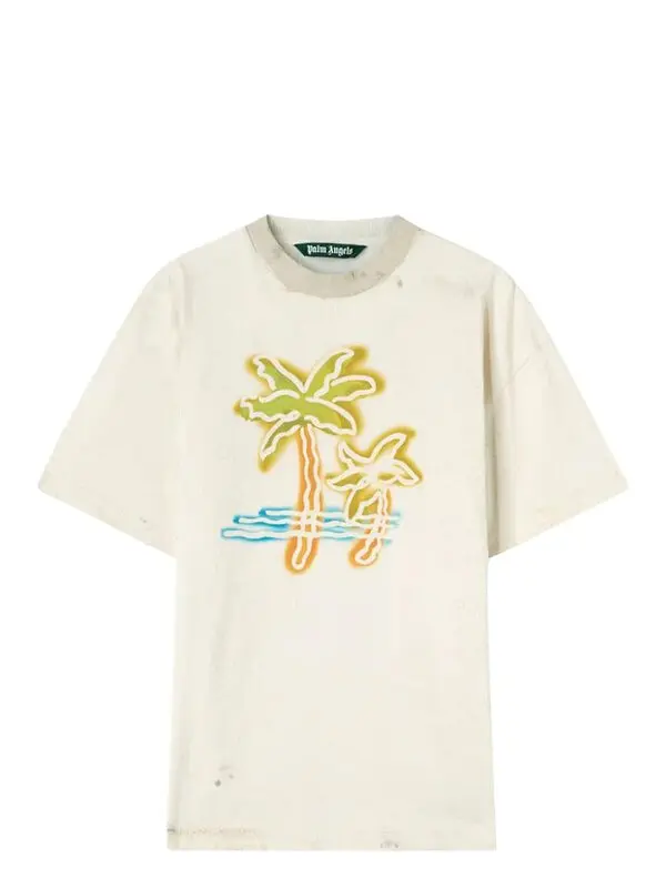 Palm Angels Palm Neon Tee 'off /multicolor - White