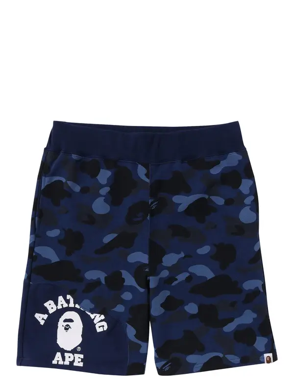 BAPE Color Camo Cutting Sweat Shorts - Blue