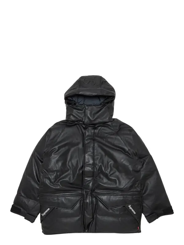 Supreme Gore-tex Leather 700-fill Down Parka - Black