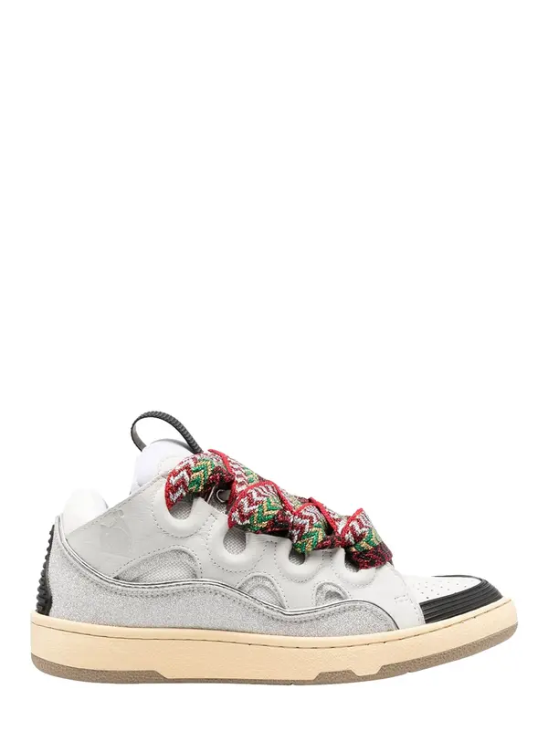 LANVIN Curb Glitter Sneakers - White