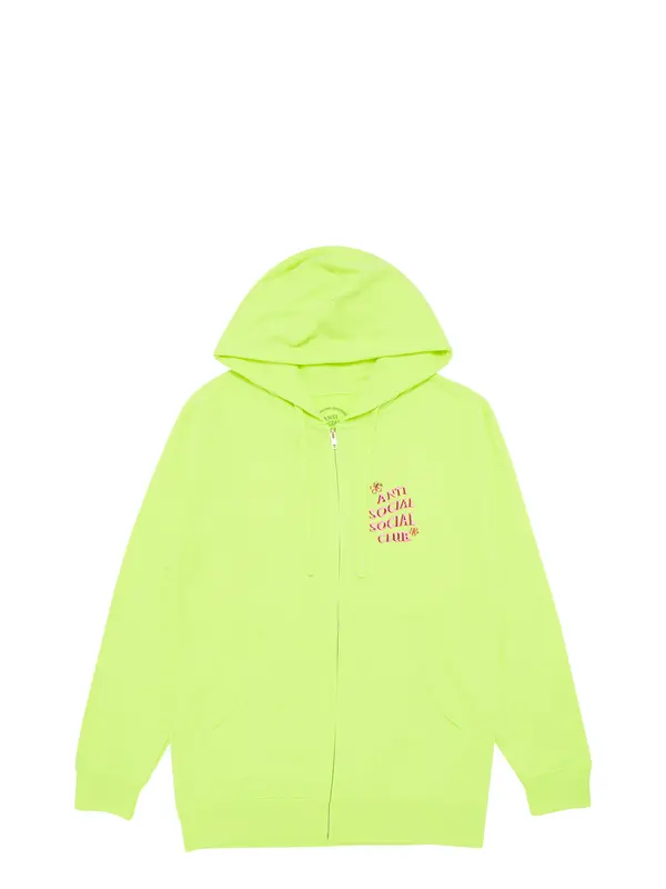 ANTI SOCIAL SOCIAL CLUB Coral Crush Zip Up Hoodie - Yellow