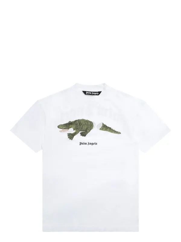Palm Angels Croco Short-sleeve Tee /green - White
