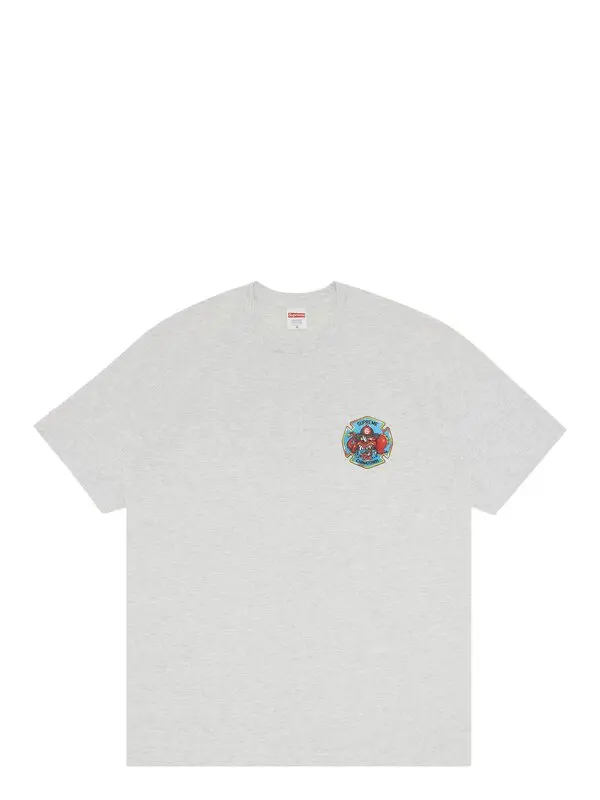 Supreme Fdny Engine 9 Tee 'ash - Grey