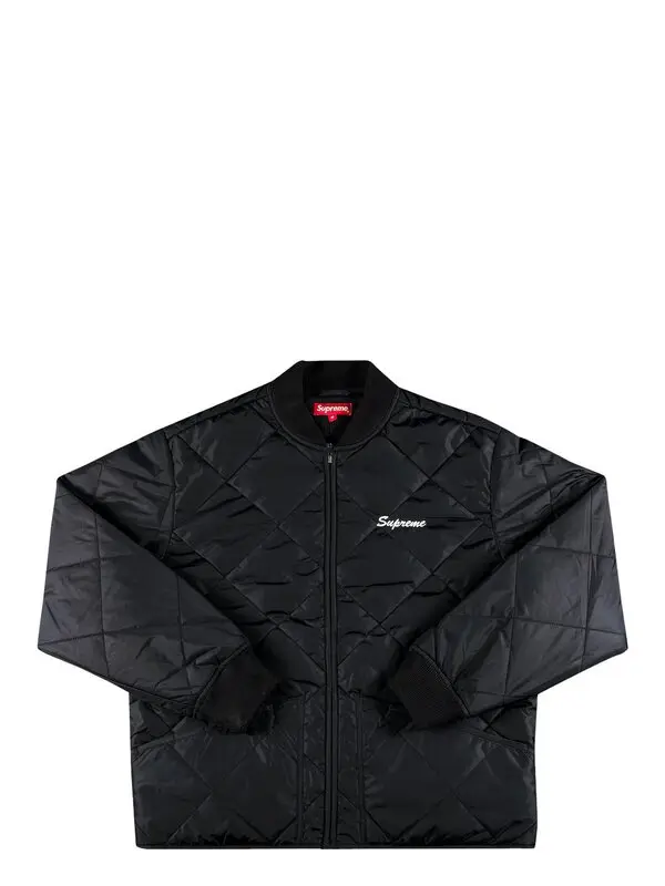 Supreme Quit Your Job Quilted Work Jacket - Black