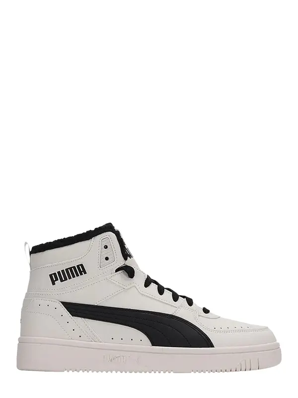 PUMA Rebound Joy Fur High-top Sneakers - Cream