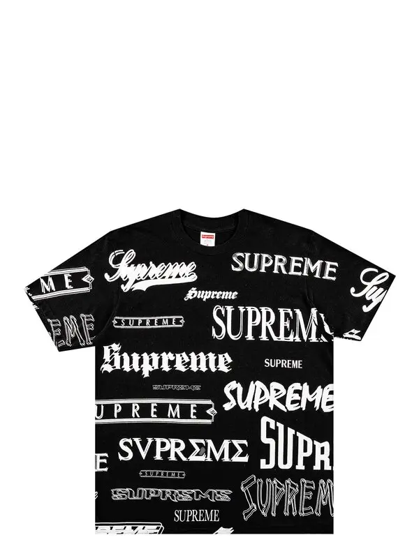 Supreme Multi Logo Tee - Black