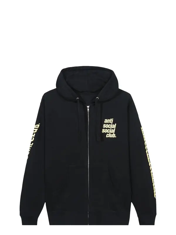 ANTI SOCIAL SOCIAL CLUB Split Zip Hoodie - Black