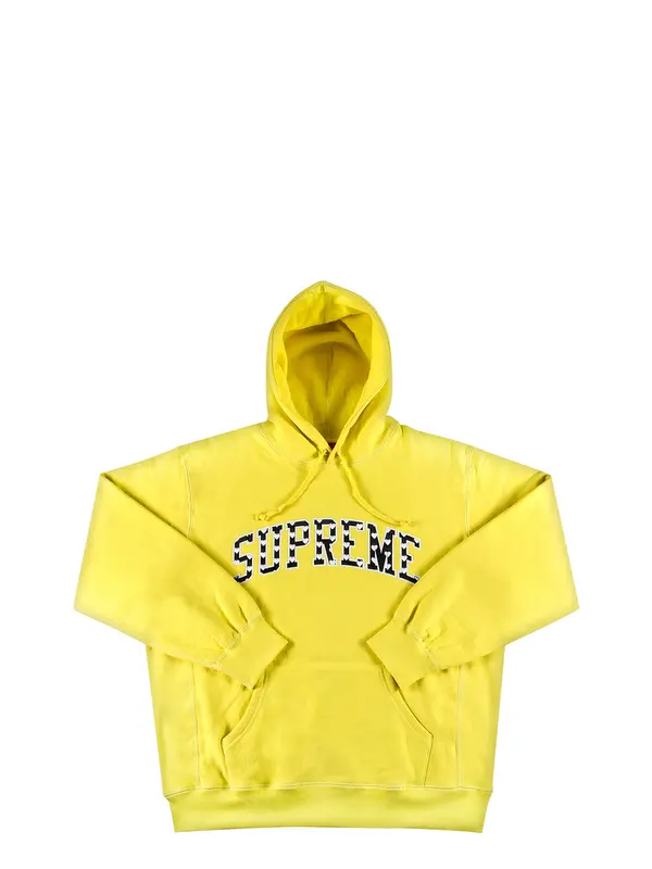Supreme Hearts Arc Hooded Sweatshirt - Yellow