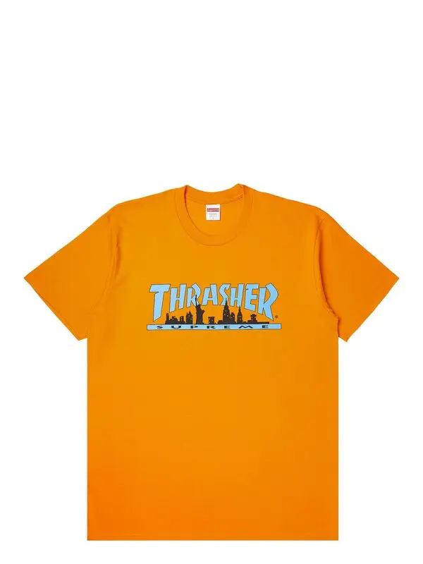 Supreme X Thrasher Skyline Tee - Orange