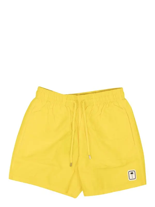 Palm Angels X Vilebrequin Logo Patch Swim Trunks - Yellow