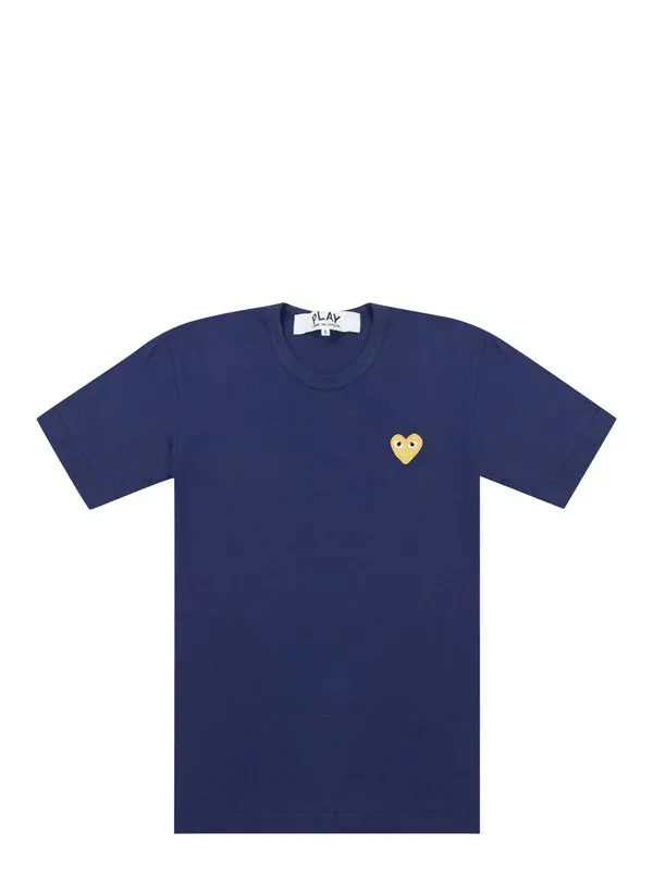 Play Comme Des Garcon Gold Heart T-shirt - Blue