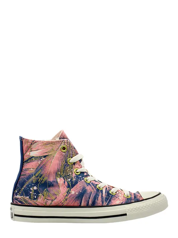 CONVERSE Chuck Taylor All Star High 'feather Print' Sneaker - Pink