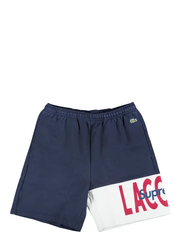 Supreme X Lacoste Logo Panel Sweatshort - Blue